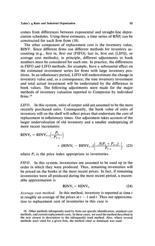 Tobin's q and Industrial Organization | PDF