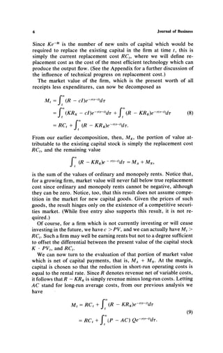 Tobin's q and Industrial Organization | PDF