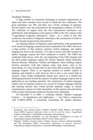 Spoken Language Corpus And Linguistic Informatics Yuji Kawaguchi | PDF