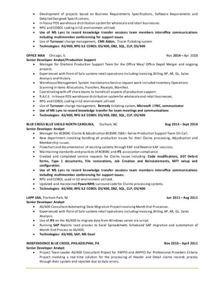 AS400 WMS resume | DOCX