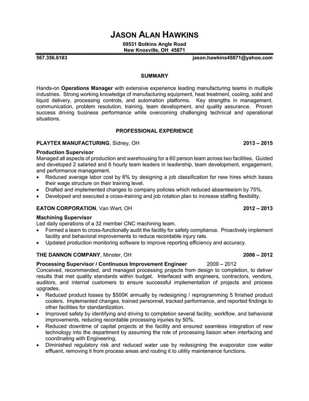 Jason Hawkins - Resume | PDF