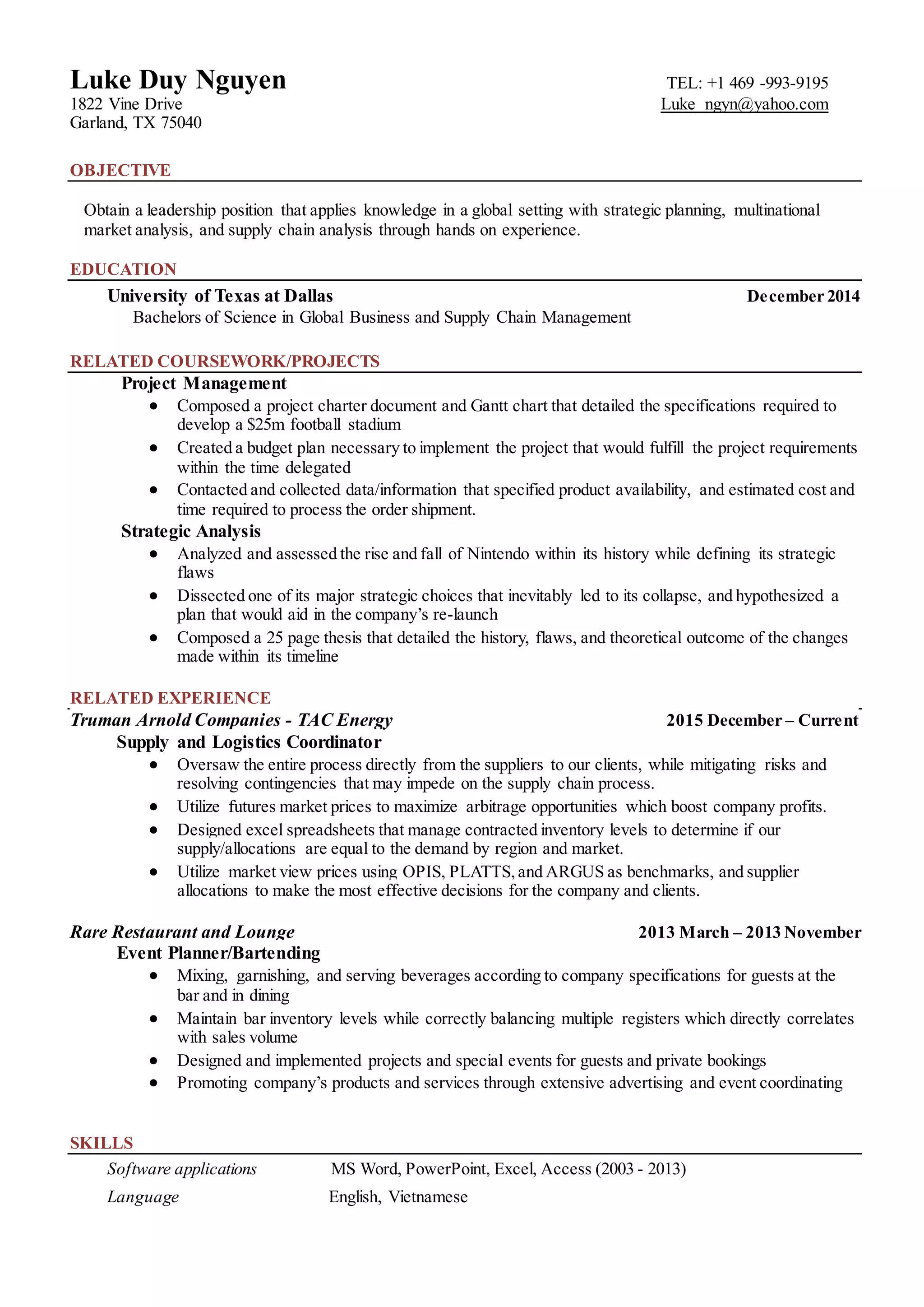 HOUSTON RESUME | DOCX