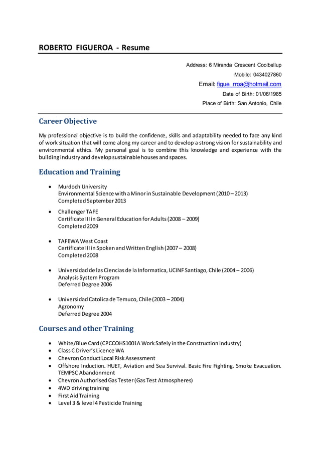 ROBERTO Resume-1 | PDF