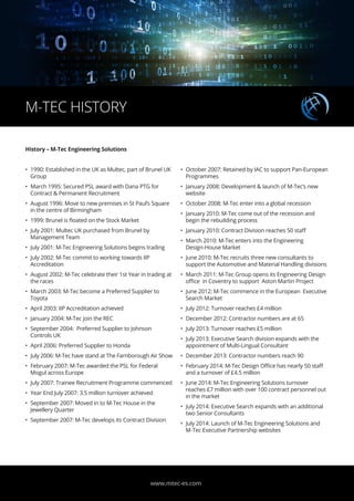 M-Tec Engineering Solutions - Group Brochure | PDF
