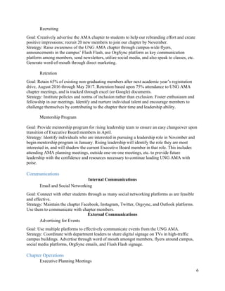 University of North Georgia, 2016-2017 Chapter Plan | PDF