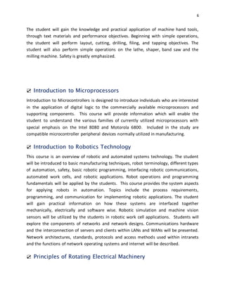Technical Degree Course Descriptions | DOCX