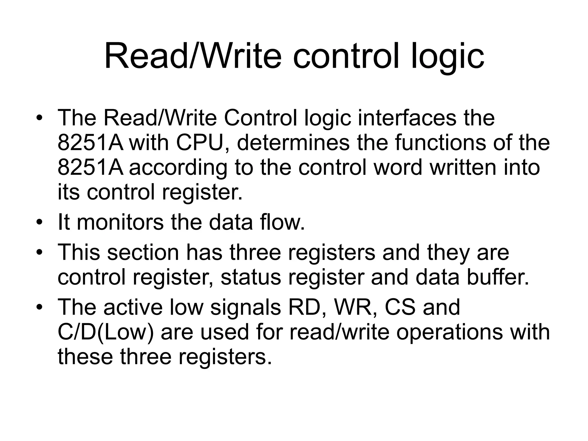 8251 universal synchronous asynchronous receiver transmitter | PPT