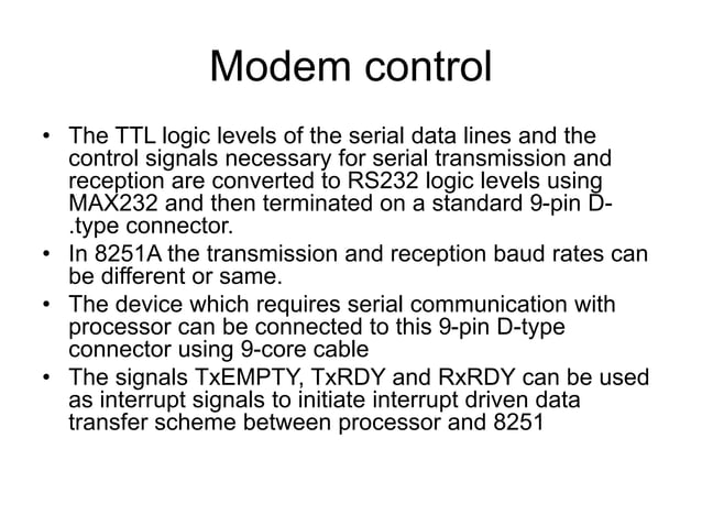 8251 universal synchronous asynchronous receiver transmitter | PPT