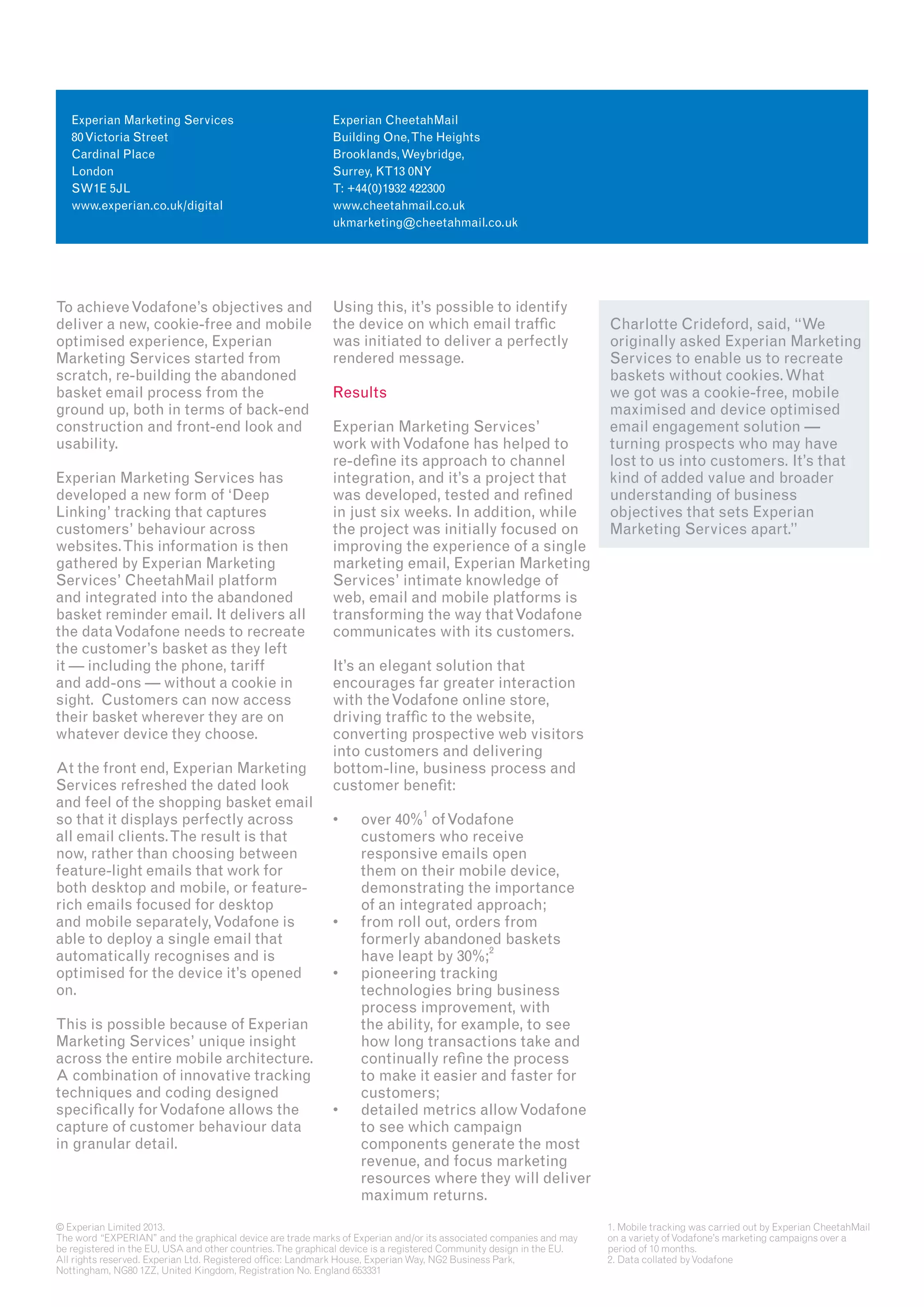 Vodafone and EMS Case Study Final | PDF