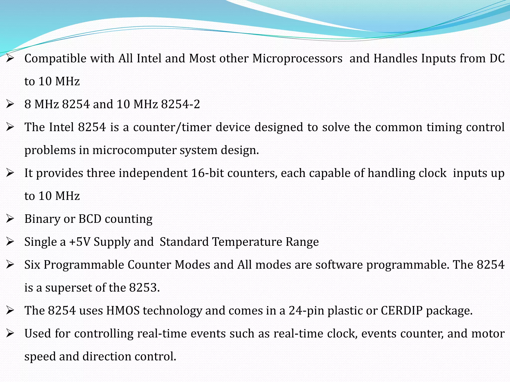 8254 Programmable Interval Timer by vijay | PPTX