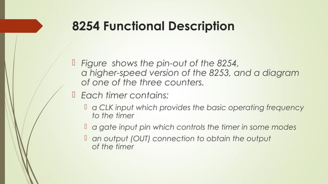 8254 Timer Microprocessor And Interfacing