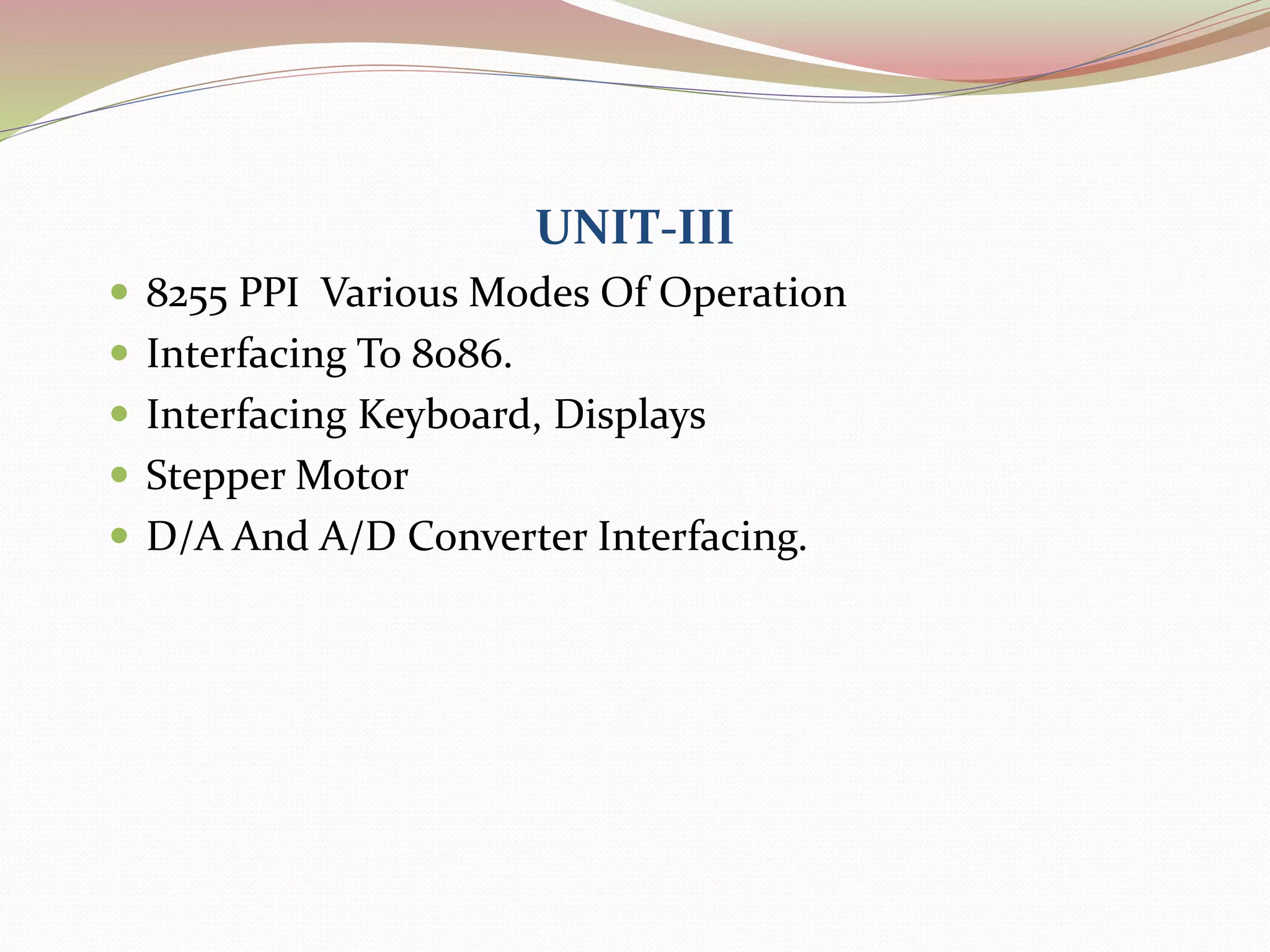 8255 | PPT | Operating Systems | Computer Software and Applications