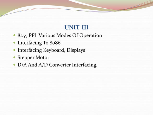 8255 | PPT | Operating Systems | Computer Software and Applications