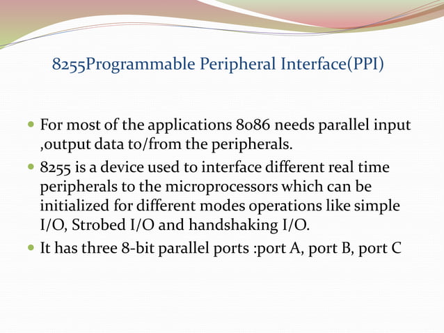 8255 | PPT | Operating Systems | Computer Software and Applications