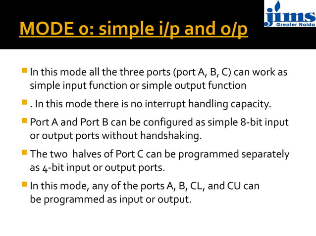 8255 PPI (programmable Peripheral Interface) mode 0 | PPT