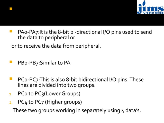 8255 PPI (programmable Peripheral Interface) mode 0 | PPT
