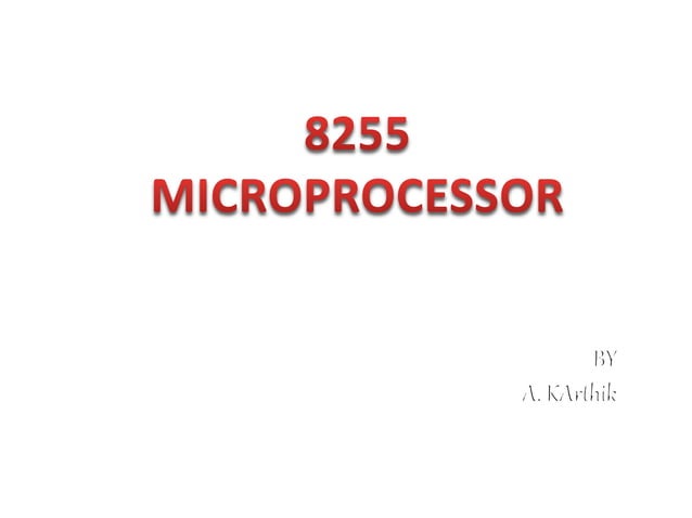 8255 PPI or parallel interface | PPT