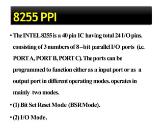 8255 PPI or parallel interface | PPTX