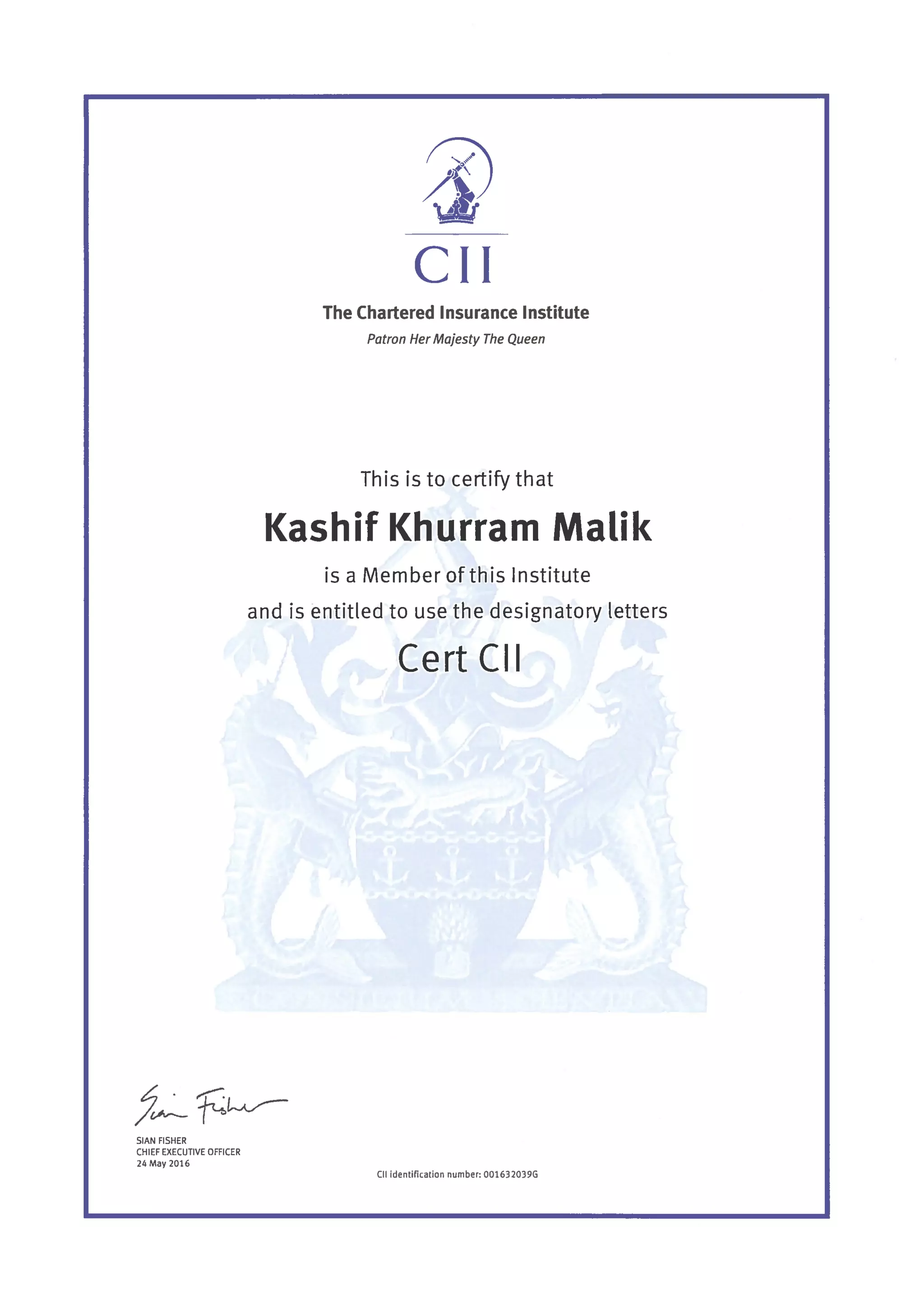 Cert CII | PDF