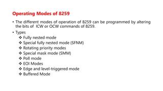 8259 Operating Modes.pptx | Operating Systems | Computer Software and Applications