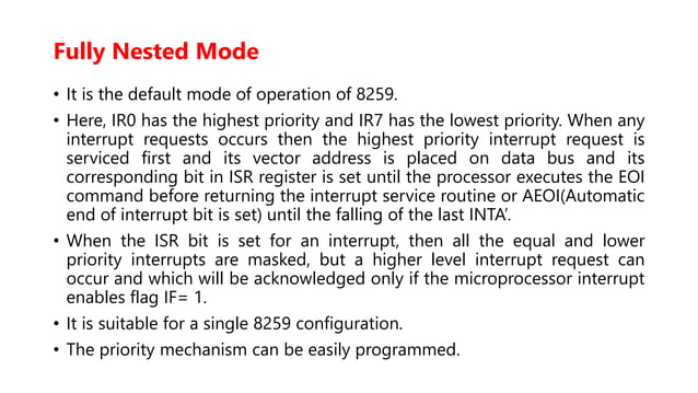 8259 Operating Modes.pptx | Operating Systems | Computer Software and Applications