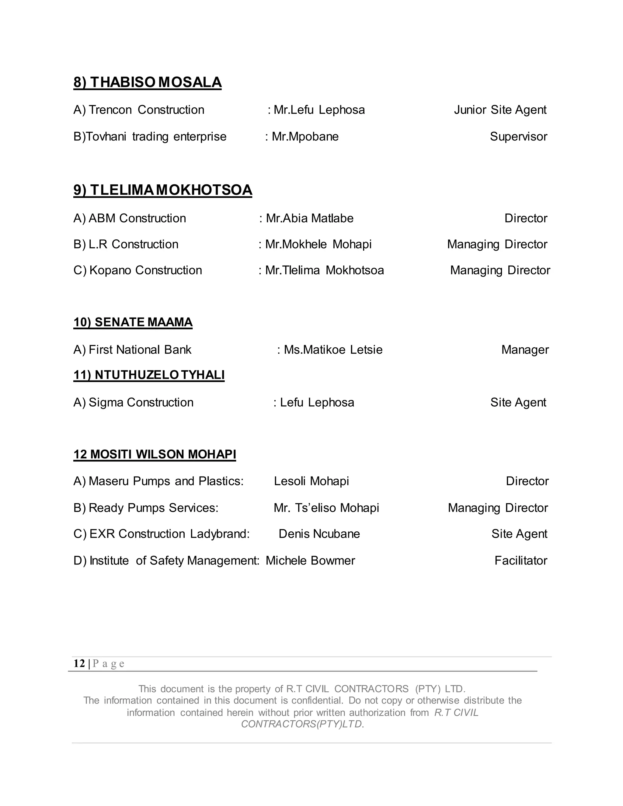 rtcc CONSTRUCTION profile revised | PDF