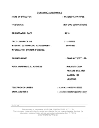 rtcc CONSTRUCTION profile revised | PDF