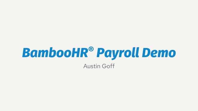 Gain Better Insights with Reporting + Payroll in BHR | PPT