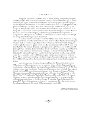 The Poet and Apollo | PDF