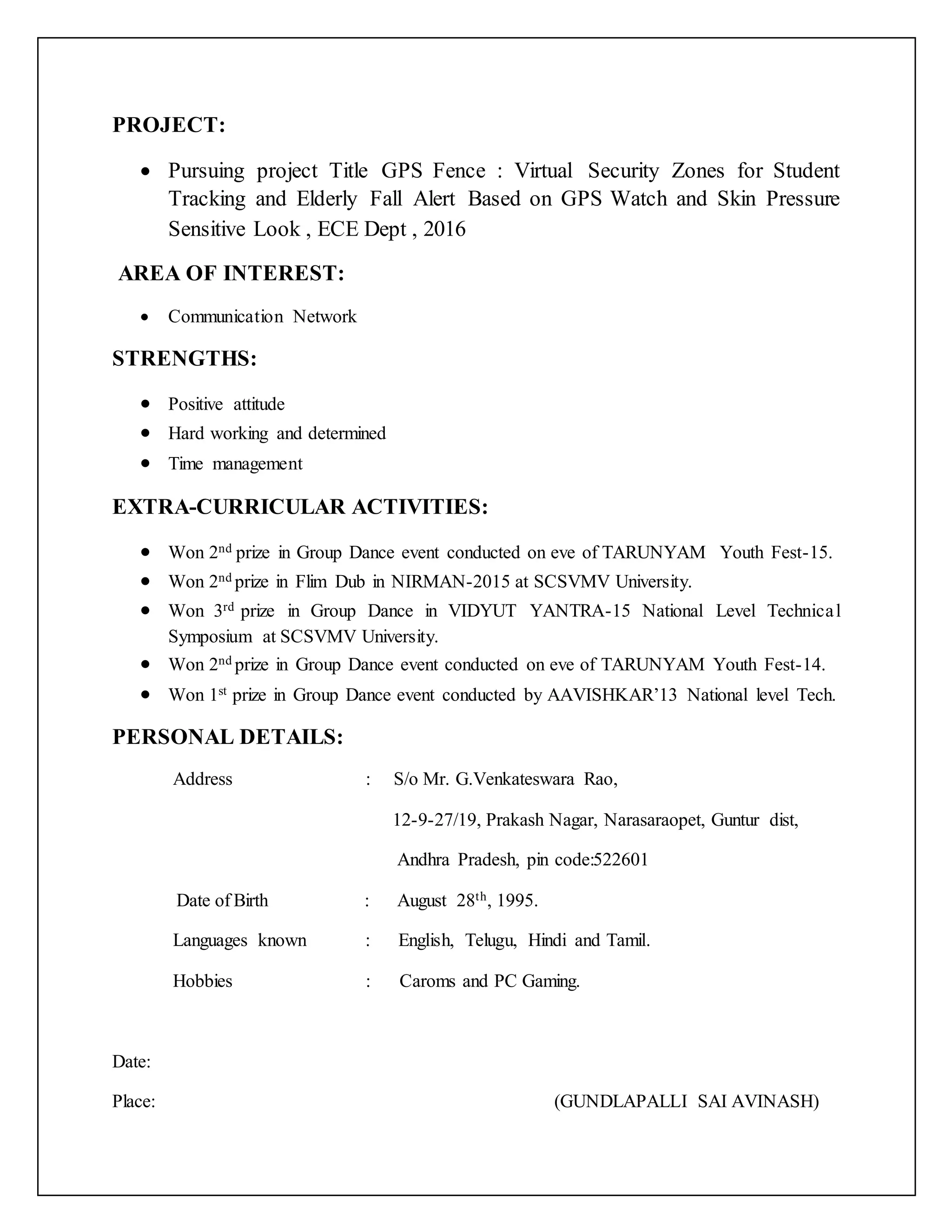 Resume Avinash | PDF