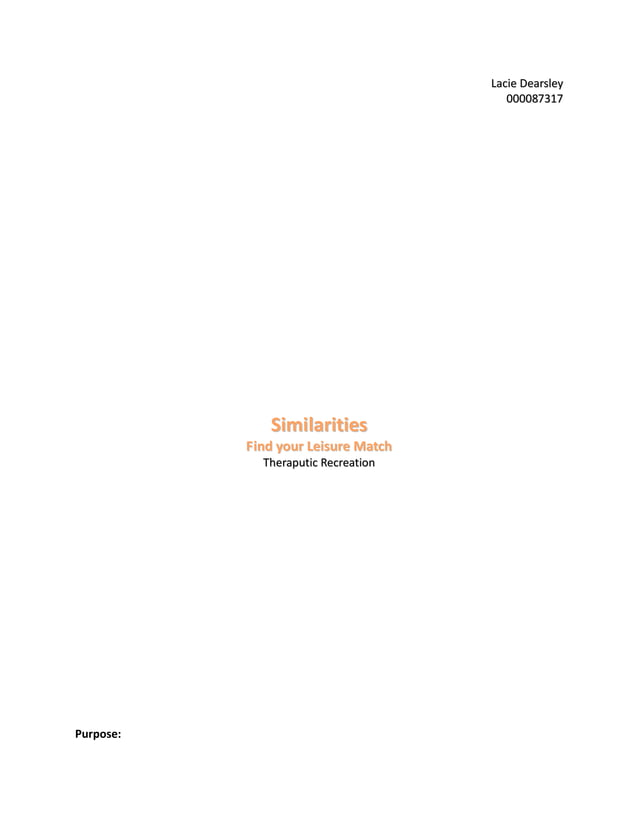 similarities game | PDF