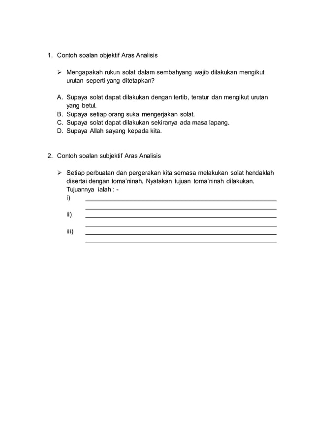 contoh-soalan-objektif | PDF