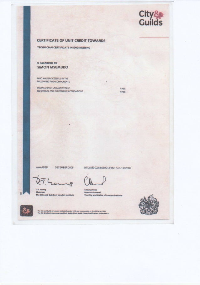 Technician Certificate | PDF
