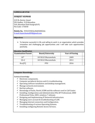 surjeet_Resume | DOC