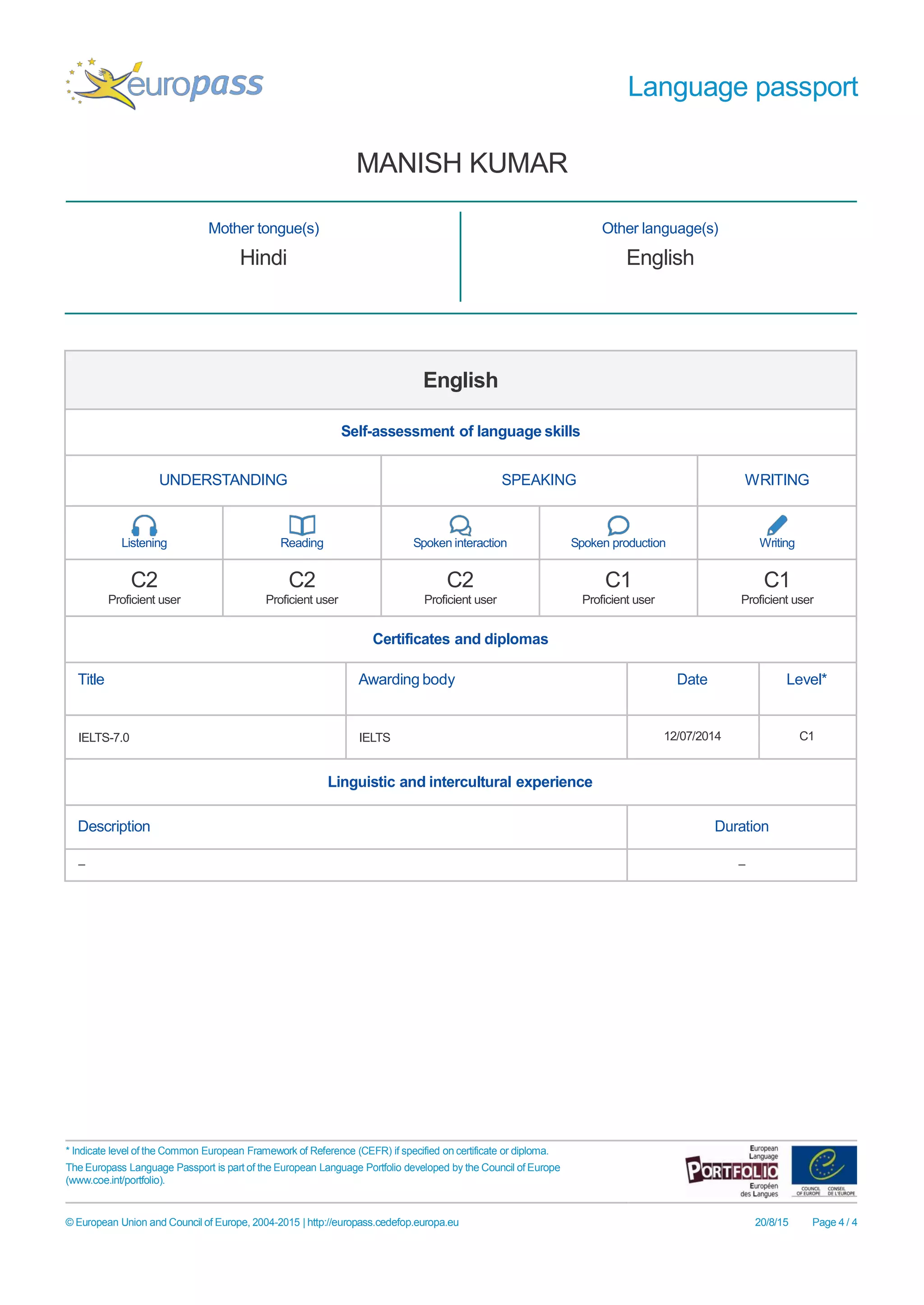 MANISH KUMAR CV | PDF