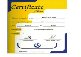 MANISH KUMAR CV | PDF