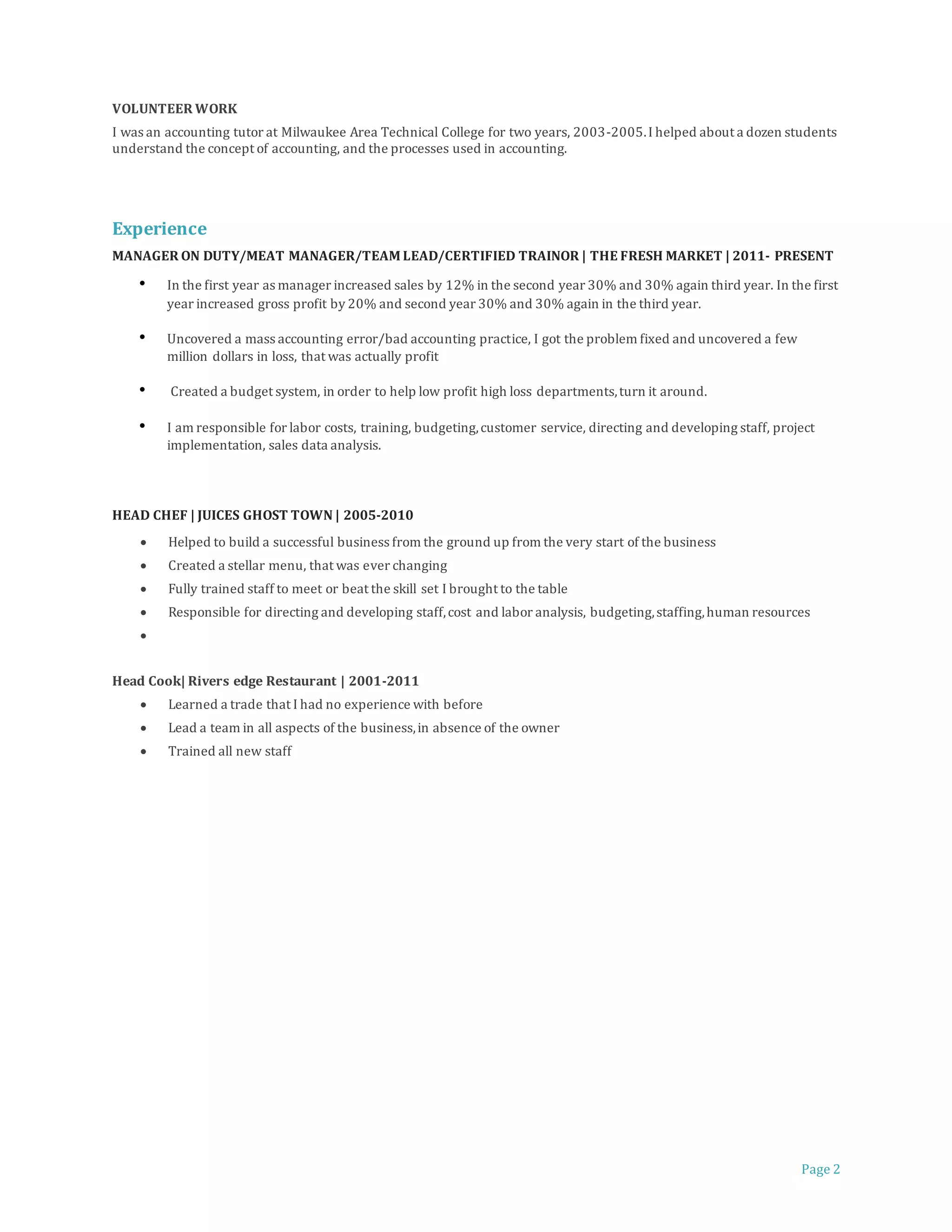 Justin Carris resume | PDF