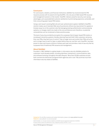 Secure PIN Management How to Issue and Change PINs Securely over the ...