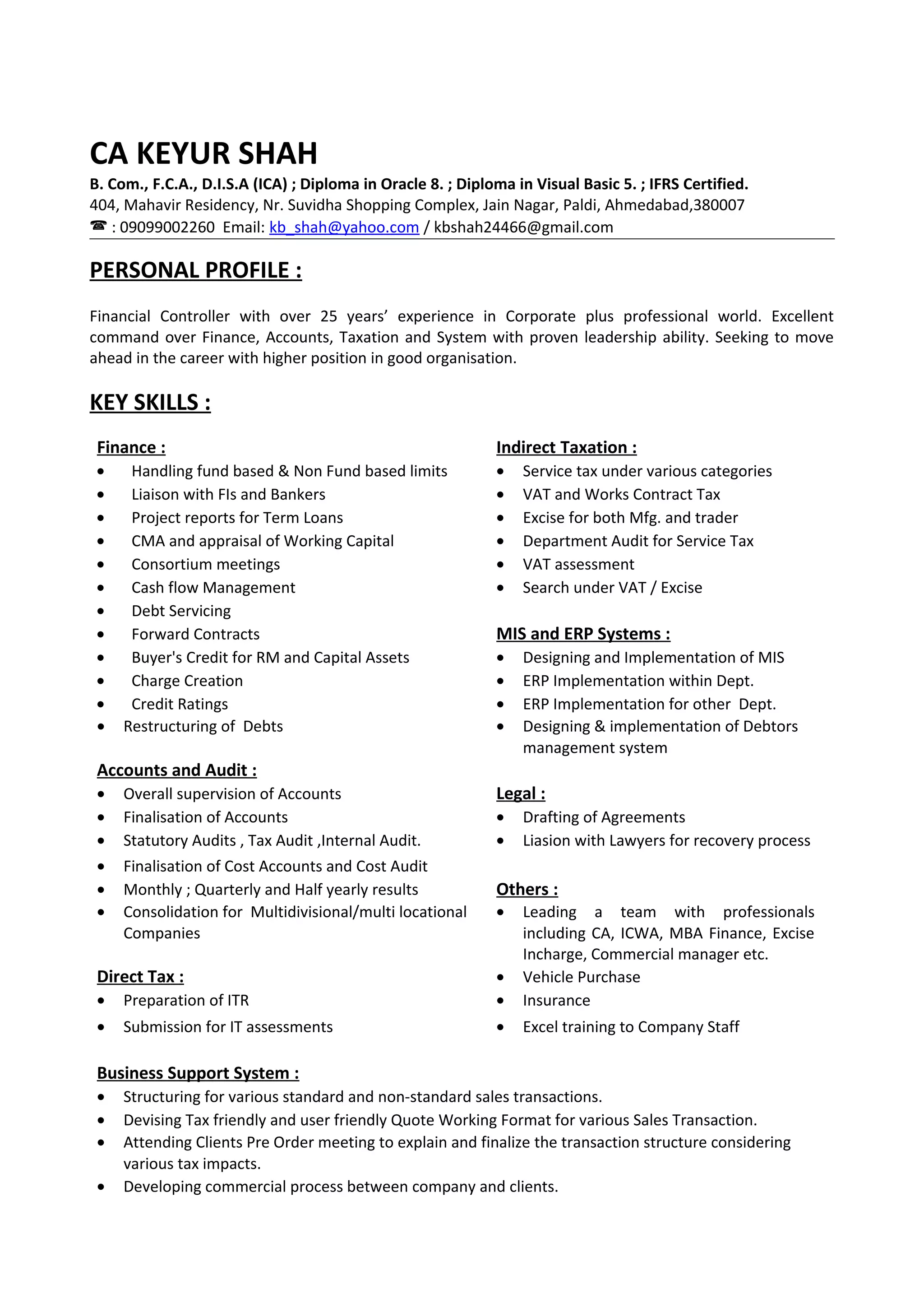 Resume-Keyur Shah | PDF