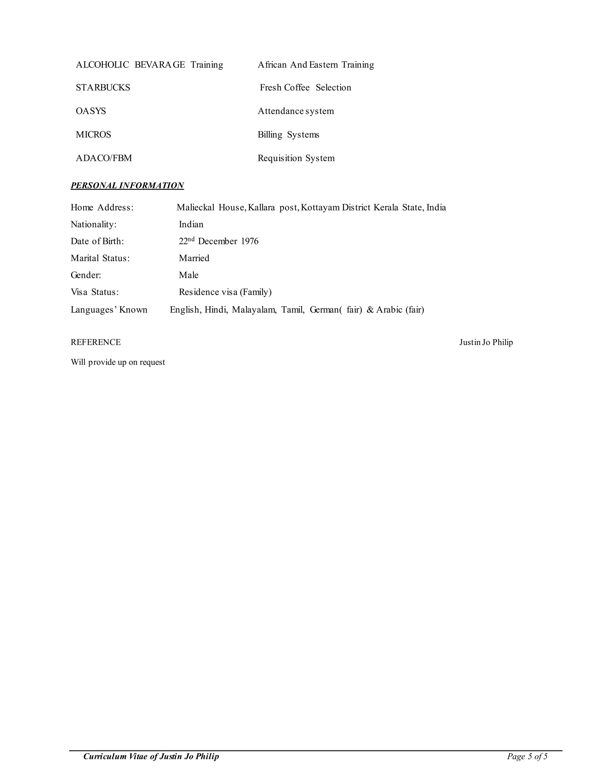 justin cv updated | DOCX