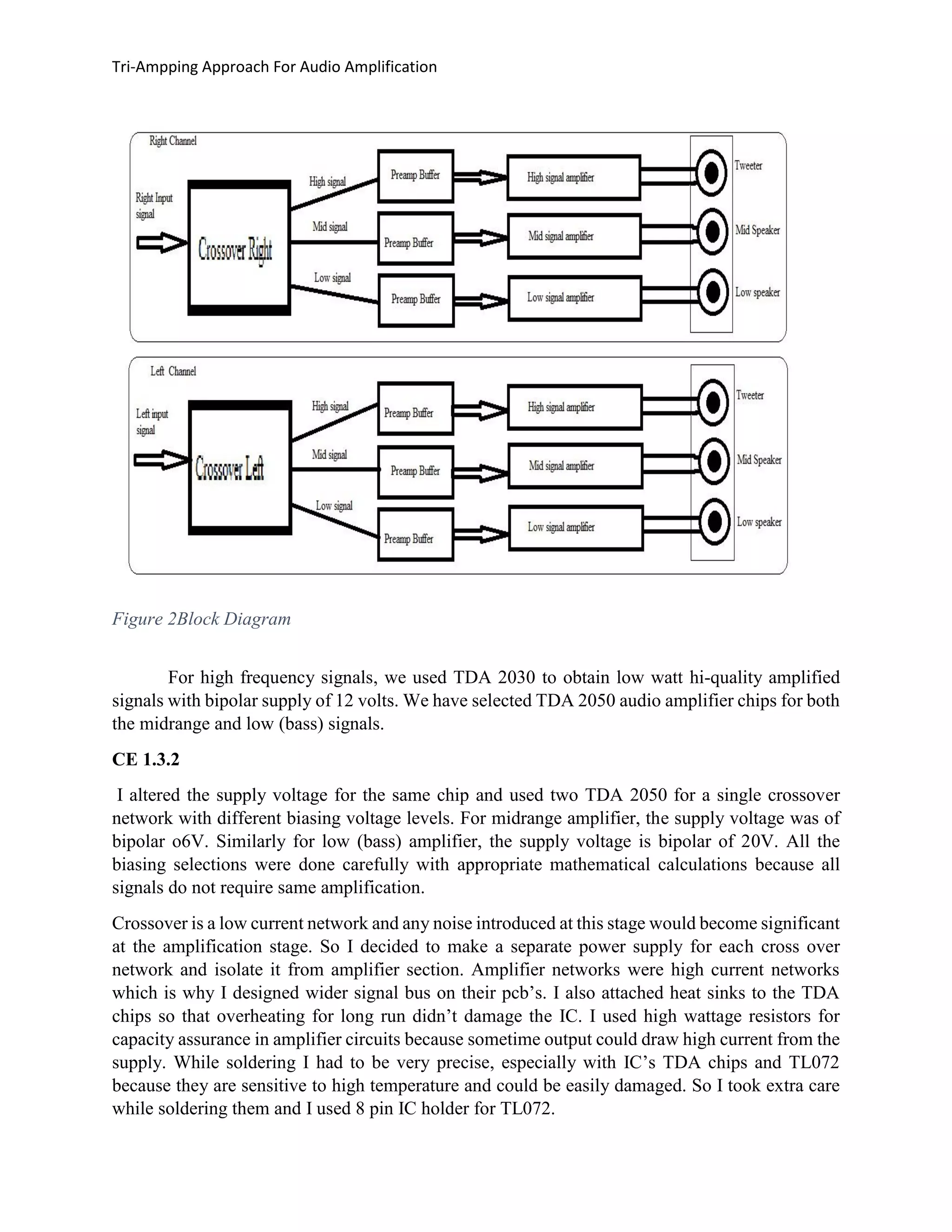 Tri-Amping Approach For Audio Amplification | PDF