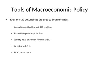 objectives and instruments of macroeconomics | PPT