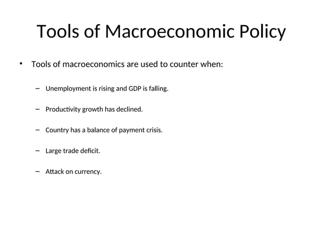 objectives and instruments of macroeconomics | PPT
