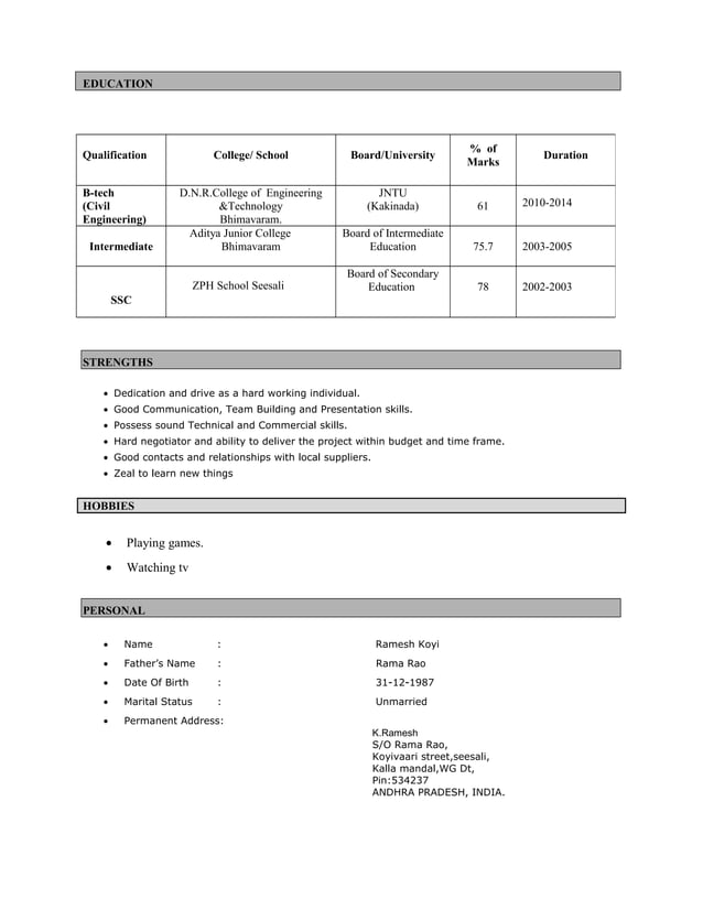 Ramesh.resume1 | DOC