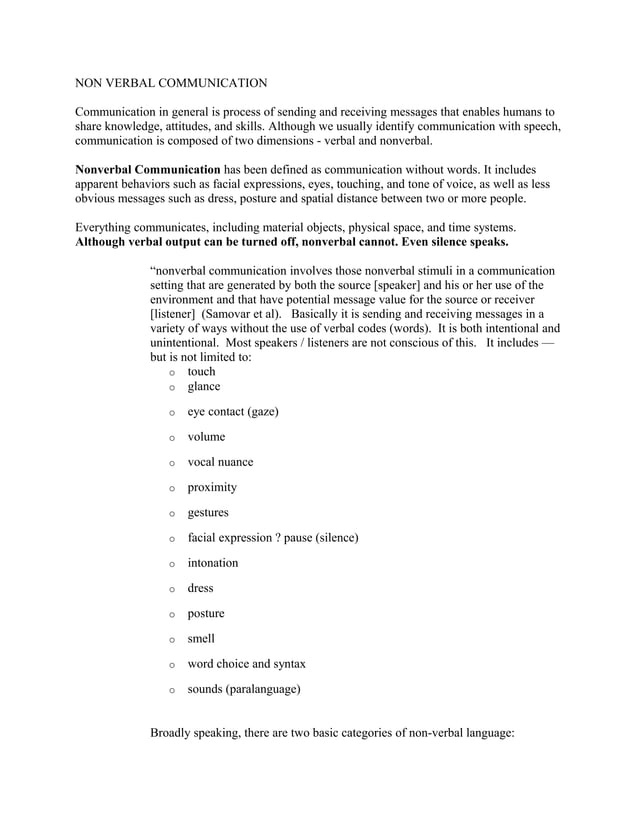 UNIT_3_-NON_VERBAL_COMMUNICATION | PDF