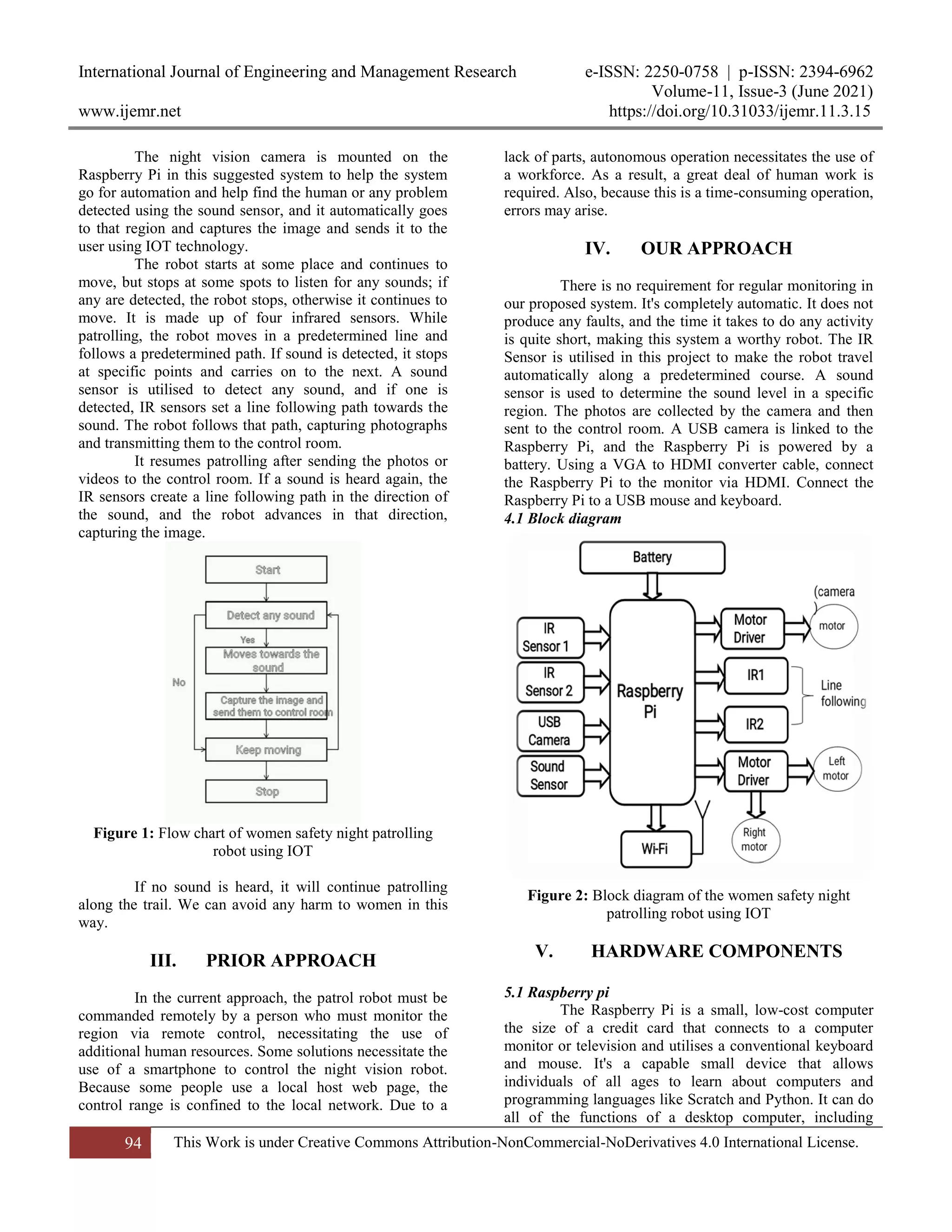 Women Safety Night Patrolling Robot Using IOT | PDF