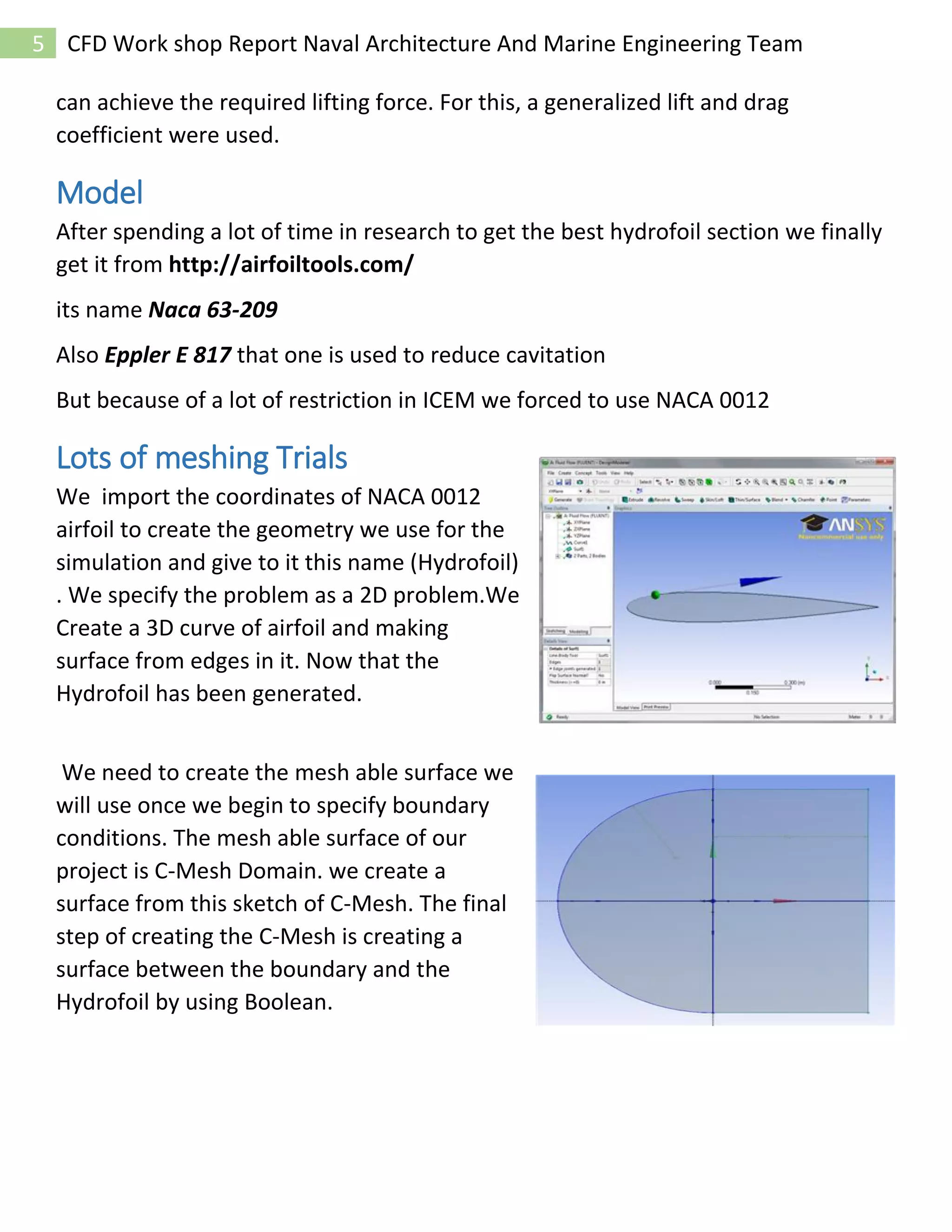 HydroFoil Simulation Using ANSYS Fluent | PDF