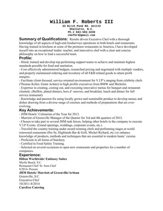 William Roberts Resume' | PDF