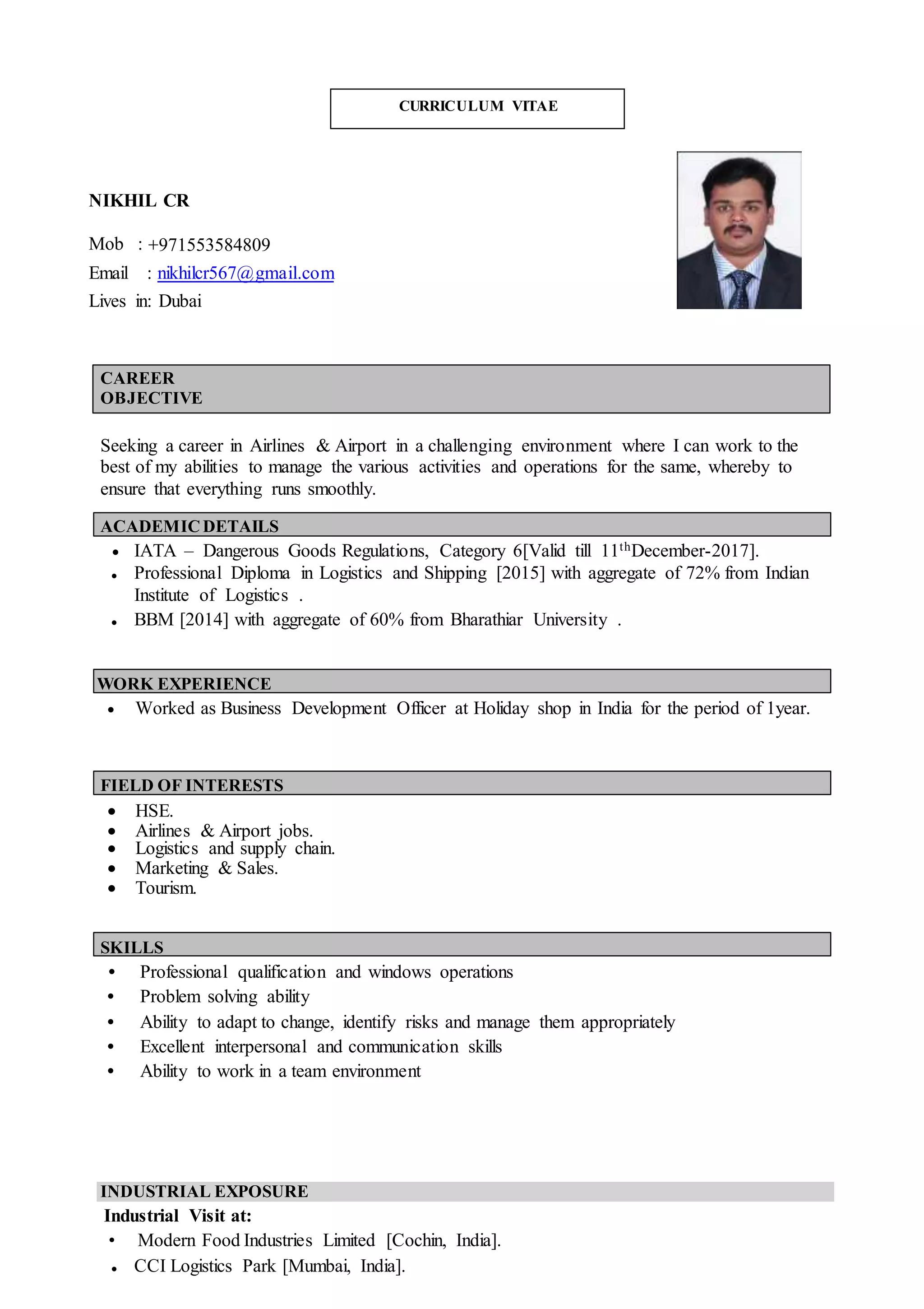 Resume - Nikhil C.R | DOCX