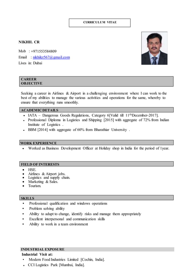 Resume - Nikhil C.R | PDF